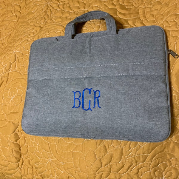Monogrammed Laptop Sleeve, Custom Laptop Tablet Case, Personalized ...