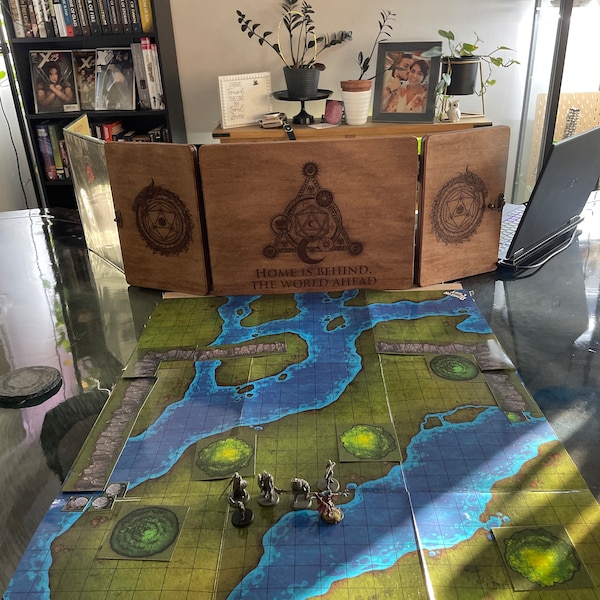 Personalized Engraved Wood Dungeon Master Screen, Custom D&D DM Screen ...