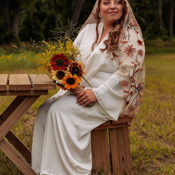 Autumn Leaves Falling (white) | Bridal Veil, Summer Fall Wedding ...