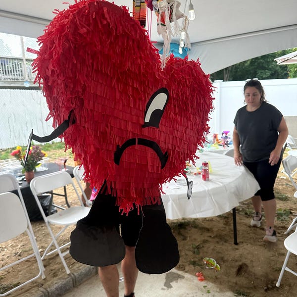 10 INCH Bad Bunny Emo Heart Pinata - Etsy