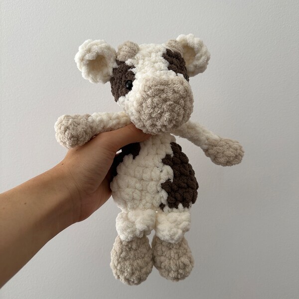 MINI Clemmie Cow Knotted Lovey — Crochet Cow PATTERN - Etsy