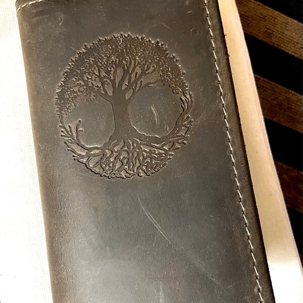 Mini Leather Journal - Authentic Full Grain Leather - Personalized ...