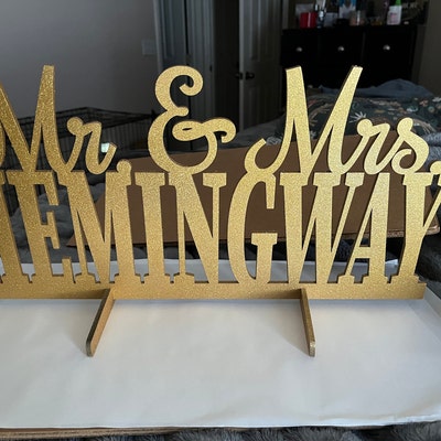 Custom Wedding Name Sign, Mr and Mrs Sign, Personalized Wedding Name ...