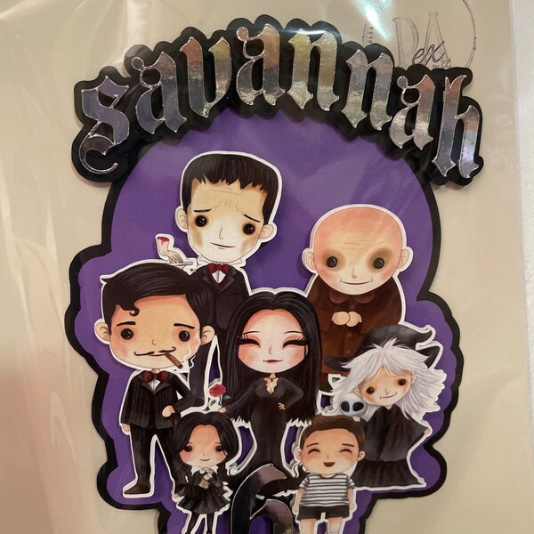 Addams Family Cake Topper, Addams Family Theme Party, Family Halloween ...