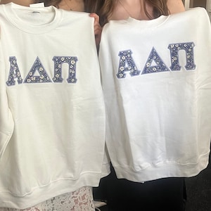Alpha Delta Pi Embroidered Applique, Sorority Sweatshirt, Sorority Gift ...