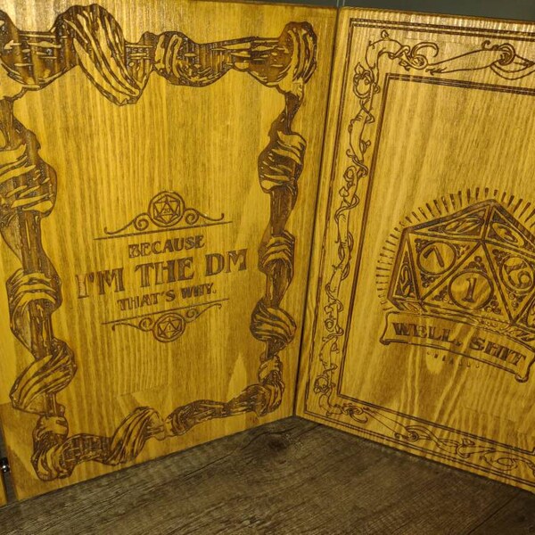 Custom Magnetic Dungeon Master Modular Screen | Wooden RPG Screen Gift ...