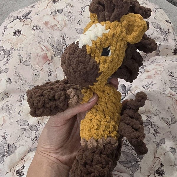 ITTY Paylin the Pony Snuggler + Stuffie 2-in-1 Crochet Pattern | No Sew ...