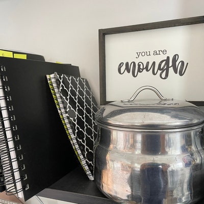 You Are Enough Framed Wood Sign Motivational Sign - Etsy