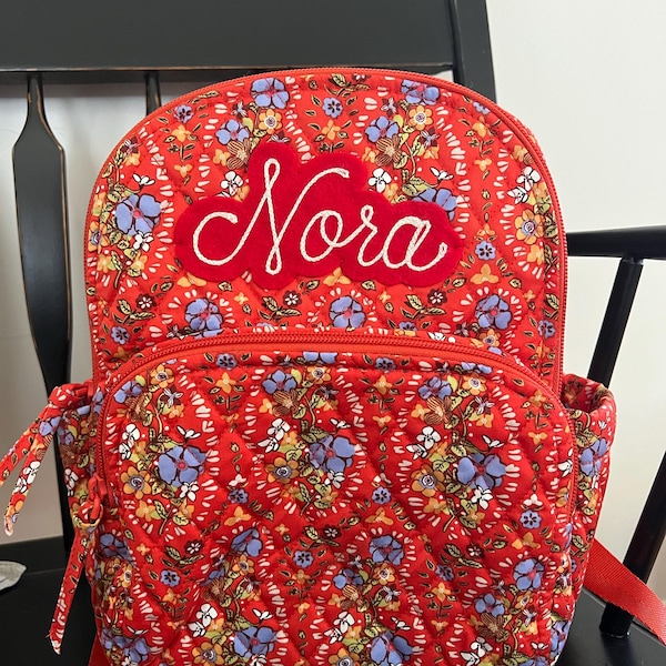 Custom Name Patch With Cursive Script Font | Handmade Chainstitch Embroidered Personalized Iron ...