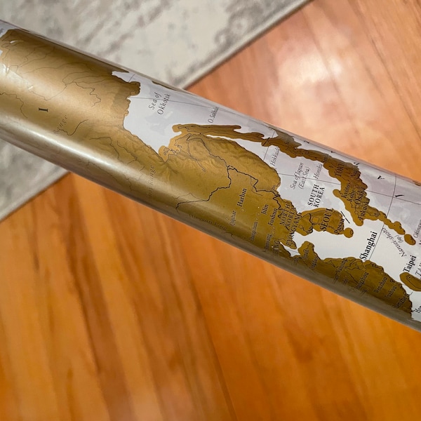 Scratch off Map Poster - Most Detailed World Map, Gift for Him, Gift ...