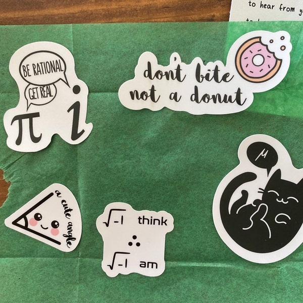 Cute Funny Math Sticker Set - Great Gift for Math Enthusiasts and ...
