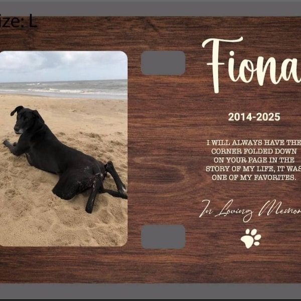 Memorial Pet Collar Sign, Dog Memorial Wood Frame With Collar Holder ...