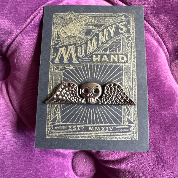 Deaths Head - 3D Antique Nickel Pin, 17th Century New England Tombstone ...