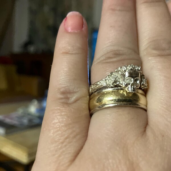 Elven Wedding Ring, Elven Engagement Ring, Dark Elven Silver Natural ...