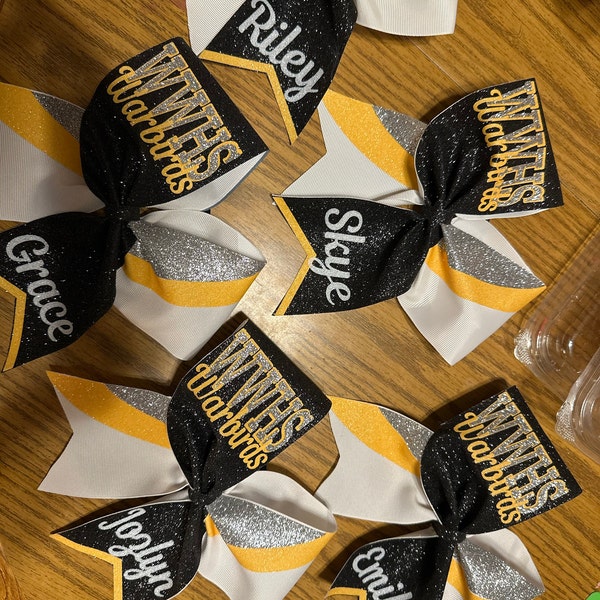Custom Cheer Bow in Your Team Colors, Great Gameday Cheer Bow ...