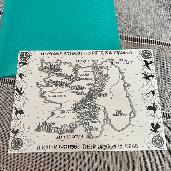 Fourth Wing Map Print | Hand Drawn Art Print - Etsy