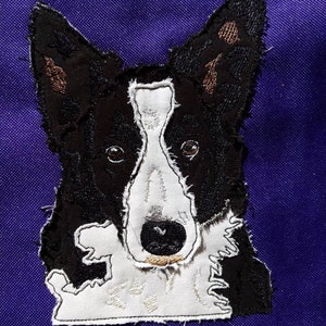 Raw Edge Applique 'TROOPER the Border Collie' - Etsy