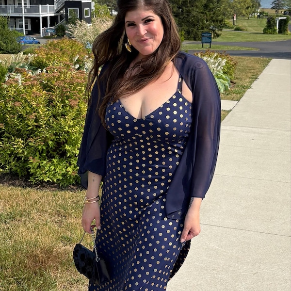 Navy Chiffon Wrap Bolero Capelet Wedding or Evening Shrug Elegant ...