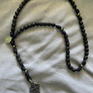 Black Eastern Orthodox Prayer Rope Chotki, 33 Count Barrel Knots. 550 ...