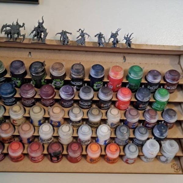 Wall Mounted Hobby Paint Storage Rack - Horizontal - Etsy