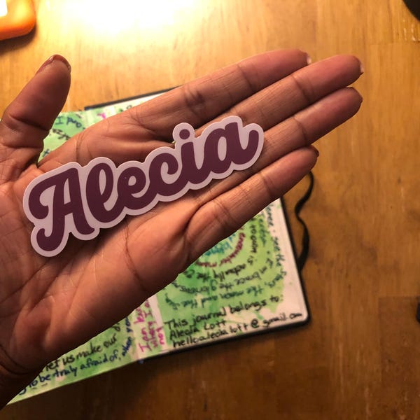 Custom Name Sticker Personalized First and Last Name Sticker ...