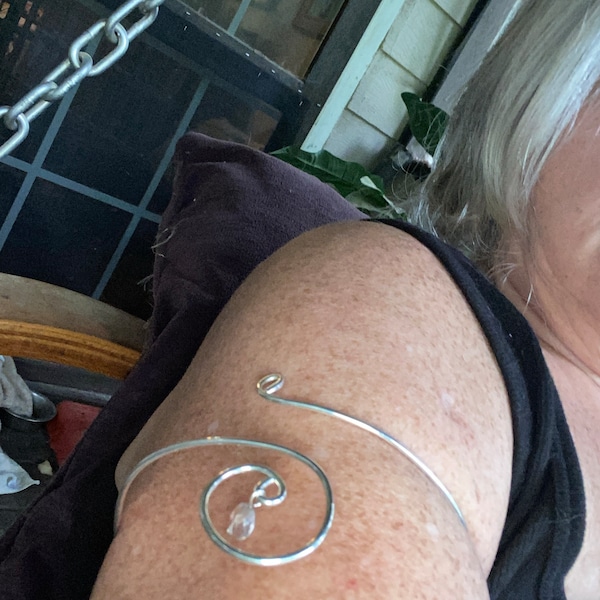 Custom Crystal Chain Arm Cuff | Arm Cuff | Armlet | Bracelet | Bohemian ...