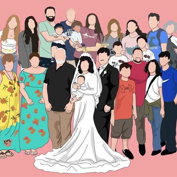 Mom Drawing Printable, Custom Digital Line Art Portrait for Mommy ...