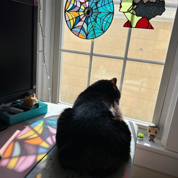 Wednesday's Window of Discovery Suncatcher / Stained Glass-like / Home ...