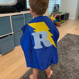 SUPERHERO POWER CAPES, Single-sided With Emblem and Initial - Etsy