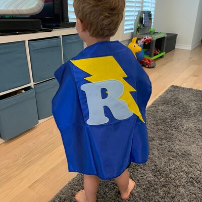 SUPERHERO POWER CAPES, Single-sided With Emblem and Initial - Etsy