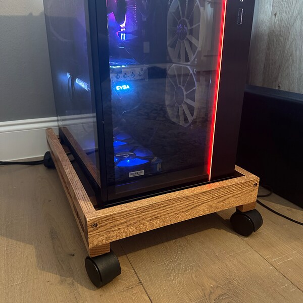 Unstained Gaming PC Case Stand for Desktop Computer Tower, Geek Gifts ...