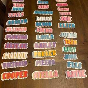 Waterproof Name Decal Personalized Vinyl Sticker NAME - Etsy