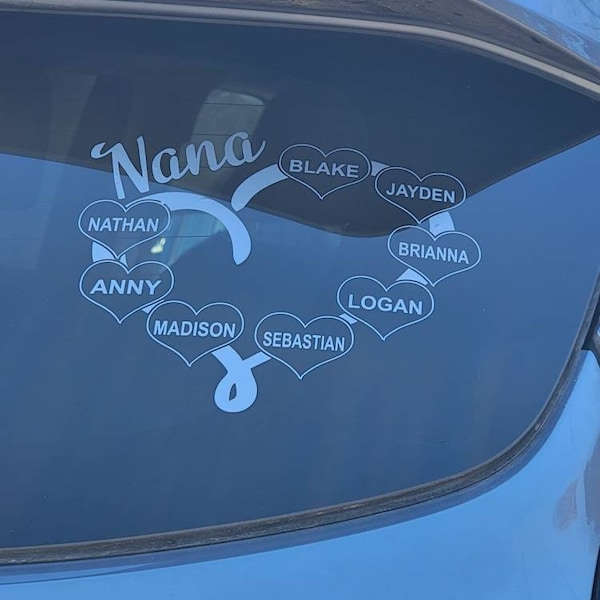 Personalized Car Memorial Car Decal, Custom Name Vinyl Decal, in Loving ...