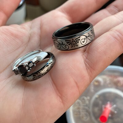 Hammered Ring Racing Ring Checkered Flag Ring Black - Etsy