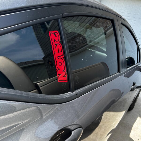 2.slow | Sticker | Vinyl | Decal | 2.0 | Slow | Car | Cars ...