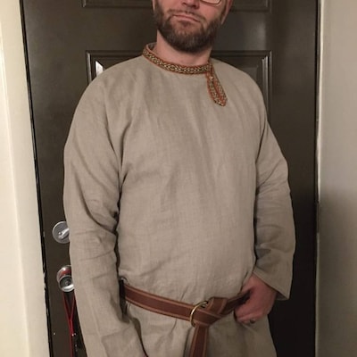 Medieval Russian Linen Shirt rubacha With Selvage for Slavic Reenactors ...