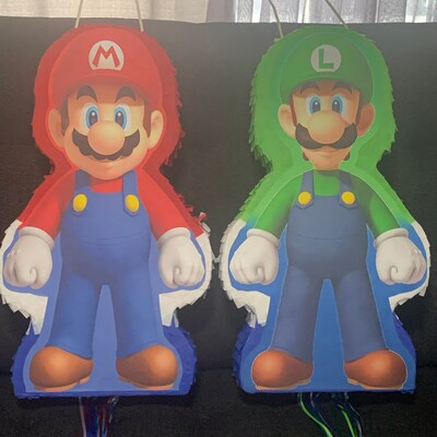 Luigi Pinata From Mario Bros 23x 13 Super Mario - Etsy