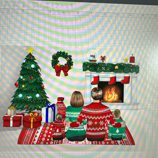 Christmas Family Clipart, Cozy Winter Clipart, Seasonal Clipart, Parent ...