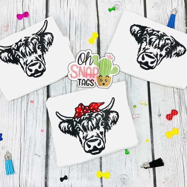 Highland Cow Machine Embroidery Designs, Pattern for Machine, Download ...