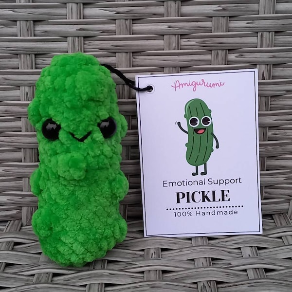 Emotional Support Chicken Printable PDF Tags Amigurumi Crochet Product ...