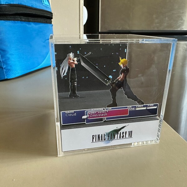 Final Fantasy VII - Sephiroth Vs Cloud - Final Fantasy 3D Diorama Cube ...