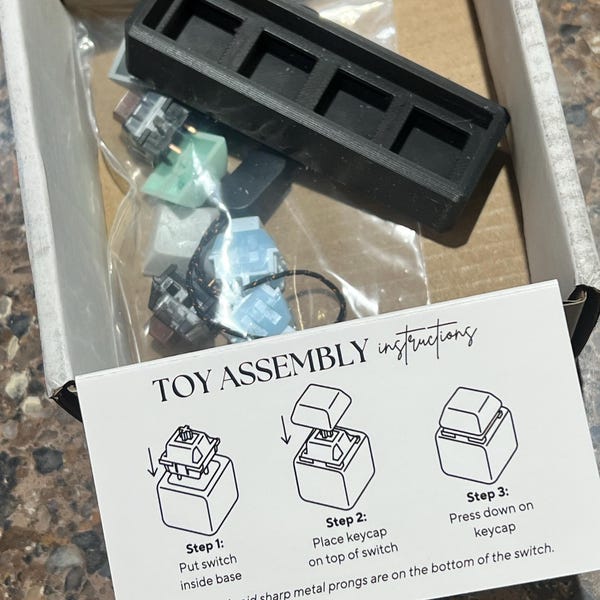 Mechanical Switch Clicky Fidget White Th W/ Strap Keyboard Switch, ASMR ...