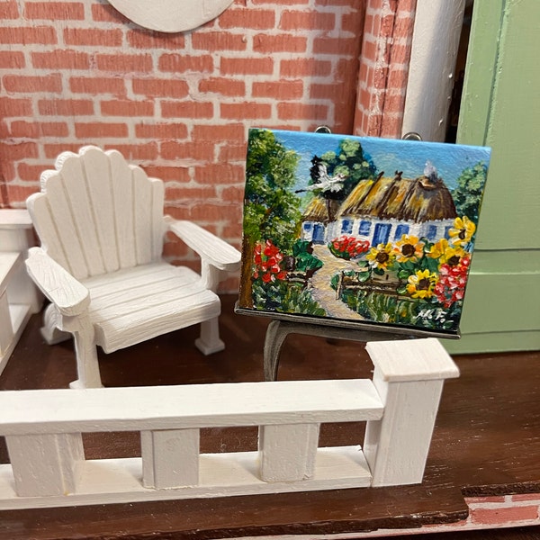 Forest Landscape Painting for Dollhouse Original Miniature Tiny Art ...