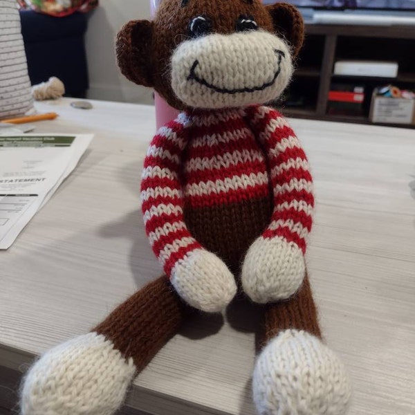 Cute Knitted Monkey DIY. Pattern in PDF Format. Amigurumi Animal Tutorial. - Etsy