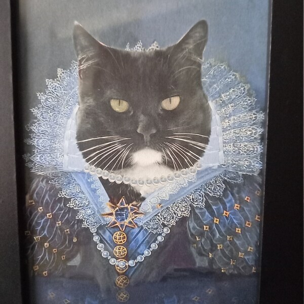 Portrait de chat personnalisable , le petit écrivain - Etsy France