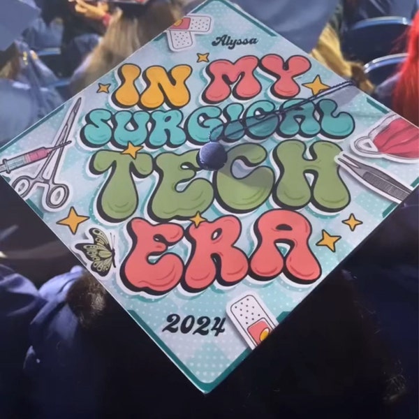 In My Surgical Tech Era Graduation Cap, Personalized Surgical Nurse RN ...