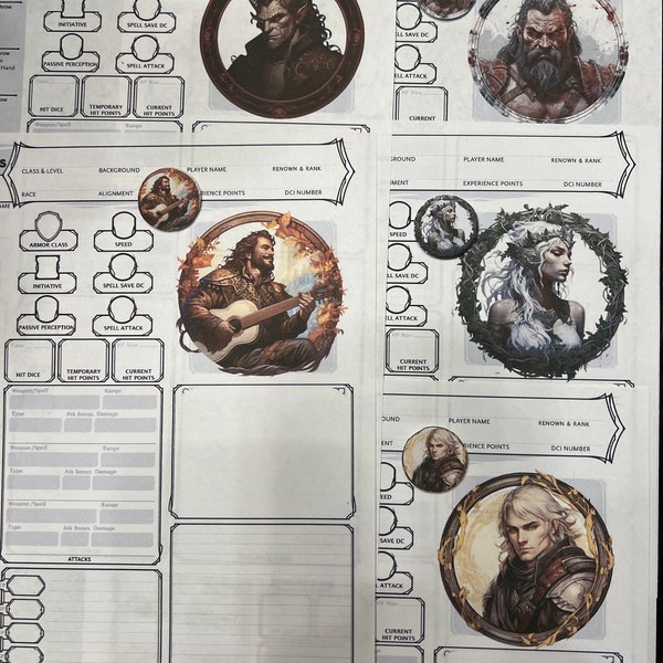 10,000+ Circular Tokens for Digital RPG and Printable Tabletop Fantasy ...