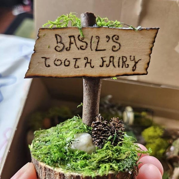 Miniature Fairy Reading Desk. Fairy Home Decor Gift, Simple Handmade ...