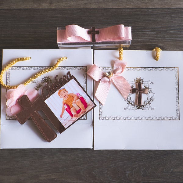 Personalized Baptism Gift Set Keepsake, Baptism Favors Photo Magnet ...