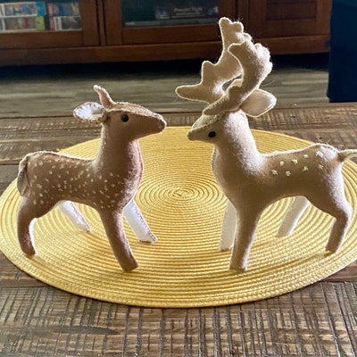 Deer/ Fallow Deer/ the White Hart. DIY Felt Animal. Sewing Pattern and ...